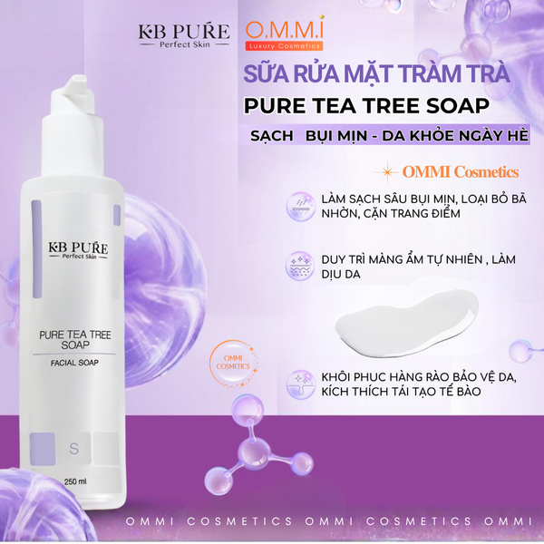 Sữa rửa mặt tràm trà TEA TREE SOAP - KB PURE Chính hãng