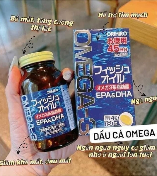 DẦU CÁ OMEGA 3 NHẬT ORIHIRO HỘP 180V | lybalansieucute.com