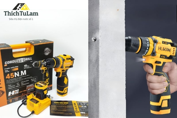 Đánh giá chi tiết máy khoan pin mini Hukan