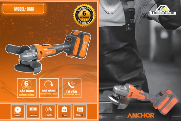 Đánh giá Máy mài pin 20V Anchor DCA1