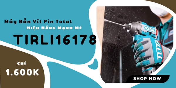 Máy Bắn Vít Pin Total TIRLI16178 16V - Hiệu Năng Mạnh Mẽ Giá Chỉ 1.6 T
