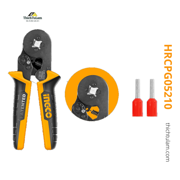 Kìm bấm cos dây điện 0.25-10mm3 Ingco HRCPG05210