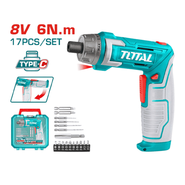 Máy bắn vít điện tử pin 8V 6Nm Total TSDLI08025