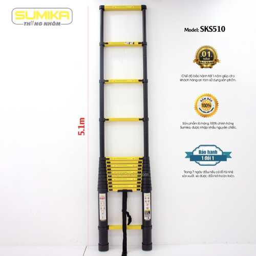 Thang nhôm rút SUMIKA SKS510 dài 5.1m