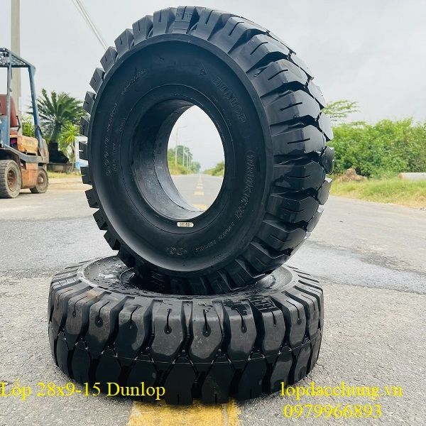 Lốp đặc xe nâng 28x9-15 Dunlop Thái Lan
