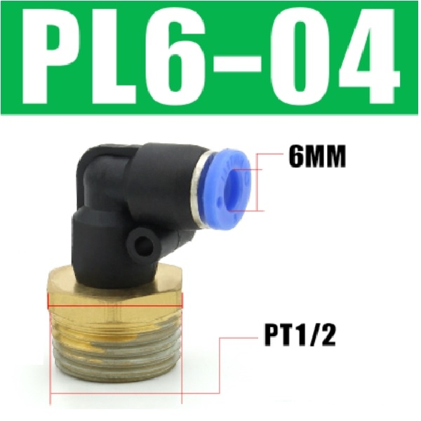 Co nối nhanh khí nén- Ren ngoài PL6-04 - Công ty TNHH PUMPTECH VIETNAM