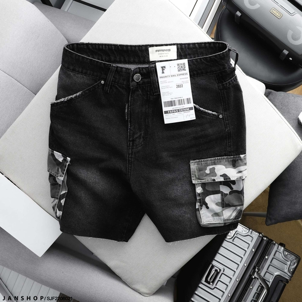 FAPAS DENIM CAMO SHORT