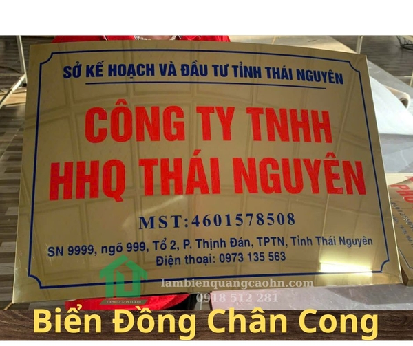 Biển Công Ty Đồng Chân Cong | BIỂN QUẢNG CÁO