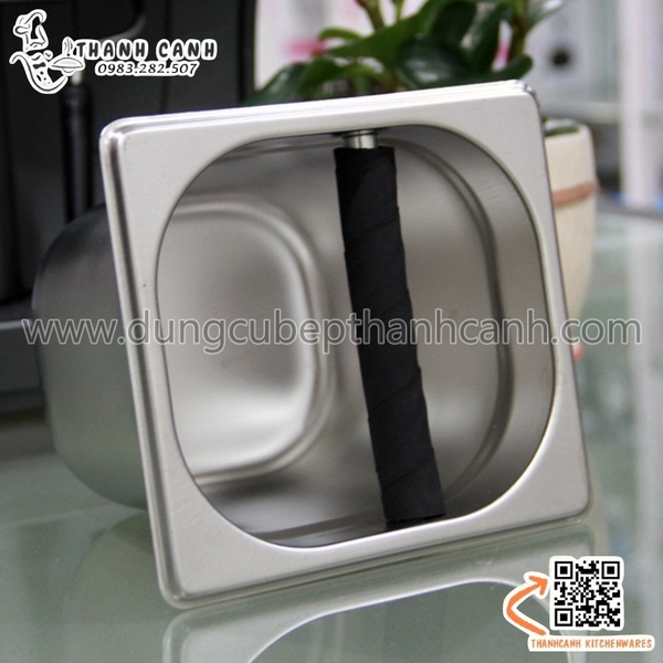 Hộp đập bã cafe bằng inox ( 2 kích thước), Khay Đập Bã Cà Phê - Hộp đập ...
