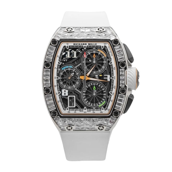 Richard Mille RM 72-01 White Gold Baguette Diamonds Lifestyle Flyback ...