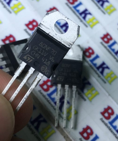 2 IC Mosfet kênh N 80NF70 STP80NF70 80A 70V TO-220 chính hãng ST