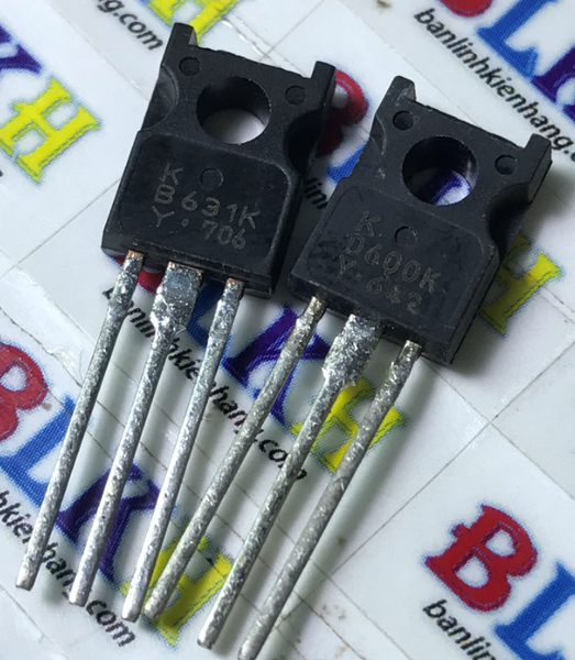 Cặp transistor B631K D600K 2SB631K 2SD600K TO-126 chính hãng