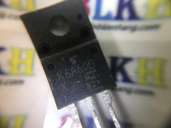 IC Mosfet kênh N K6A60D 6A 600V TO-220F chính hãng Toshiba