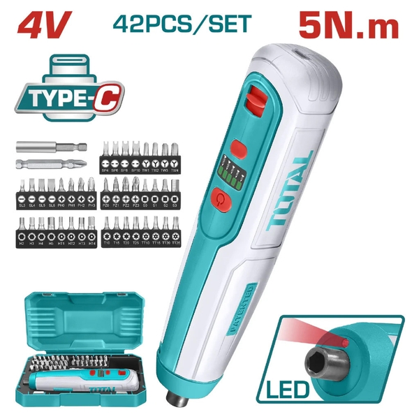 Máy siết vít Total pin 4-8V TSDLI0402, TSDLI0802
