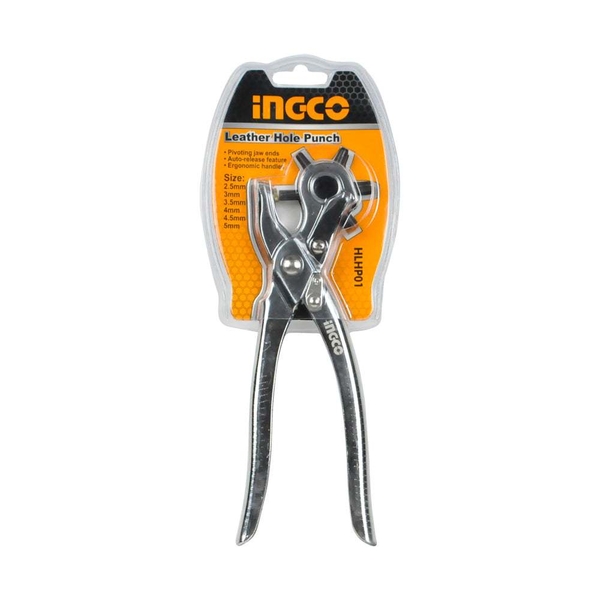 Kèm đục lỗ vải da INGCO HLHP01 - Kích thước đục lỗ: 2.5mm đến 5mm Thinksafe