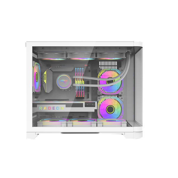 Vỏ Case AIGO AQUARIUM ARC1 - WHITE (M-ATX/ MÀU TRẮNG)