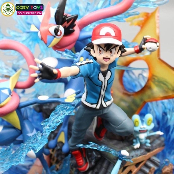 Mô hình Pokemon Satoshi bản cao cấp - Có led Đế - Cao : 30cm - Ngang ...