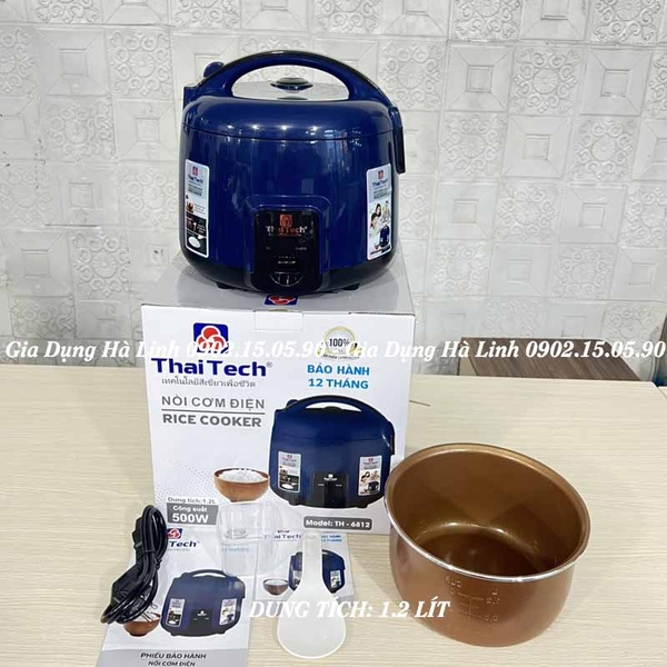 Nồi cơm điện Thaitech TH-6812, Công suất 500W, Dung tích 1,2 Lít | CÔNG ...