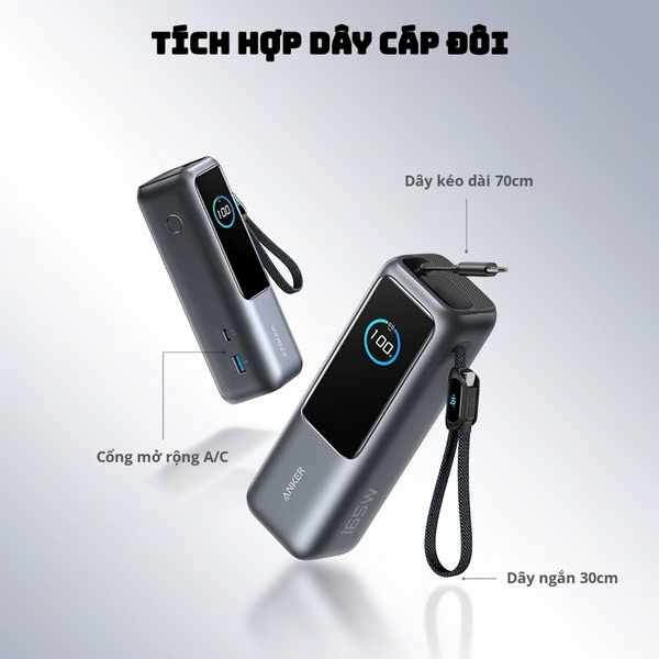 Pin Sạc Dự Phòng Anker Zolo 25000 mAh công suất 165W - A1695 | ANKER ...