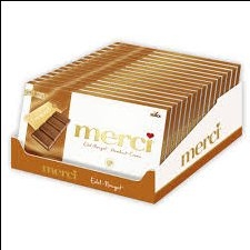 Socola Merci thanh Hazelnut Creme 100gram Siêu thị tự chọn Sun H Mart