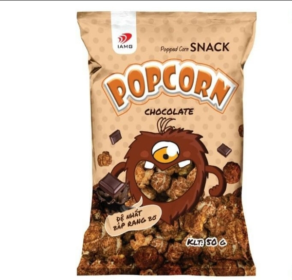 Bỏng ngô Popcorn IAMG vị : chocolate gói 50gram Siêu thị tự chọn Sun H Mart