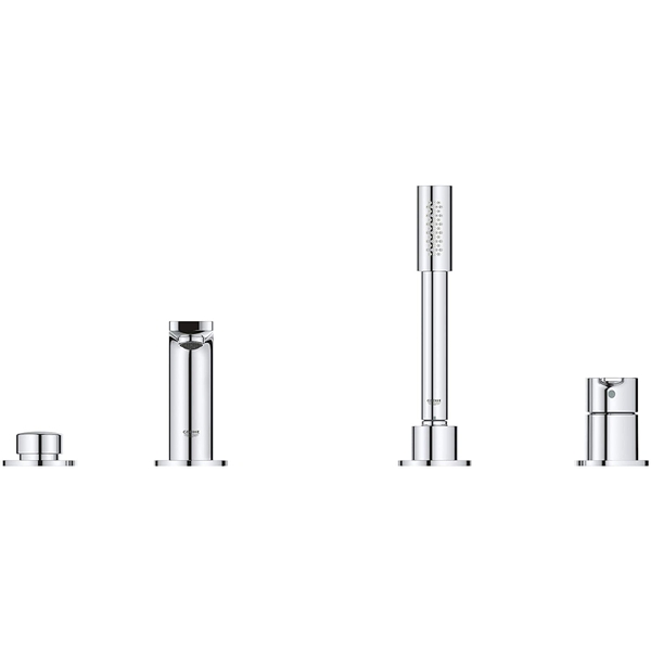 Vòi bồn tắm 4 lỗ Grohe Lineare + đế âm (19577001 + 29037000)