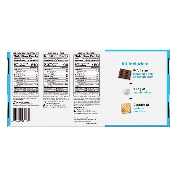 SET KẸO SÔ SÔ LA SỮA, KẸO DẺO & BÁNH QUY - HERSHEY'S S'MORES KIT, 28.55 ...