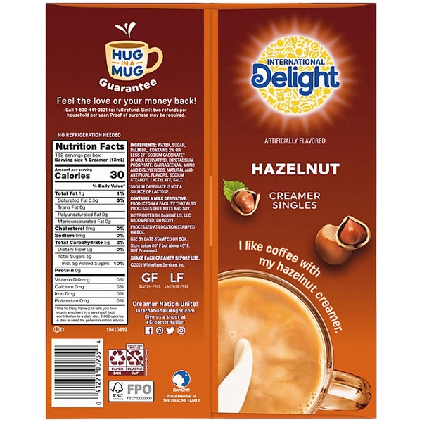 KEM CÀ PHÊ HẠT PHỈ DẠNG LỎNG - INTERNATIONAL DELIGHT HAZELNUT COFFEE ...