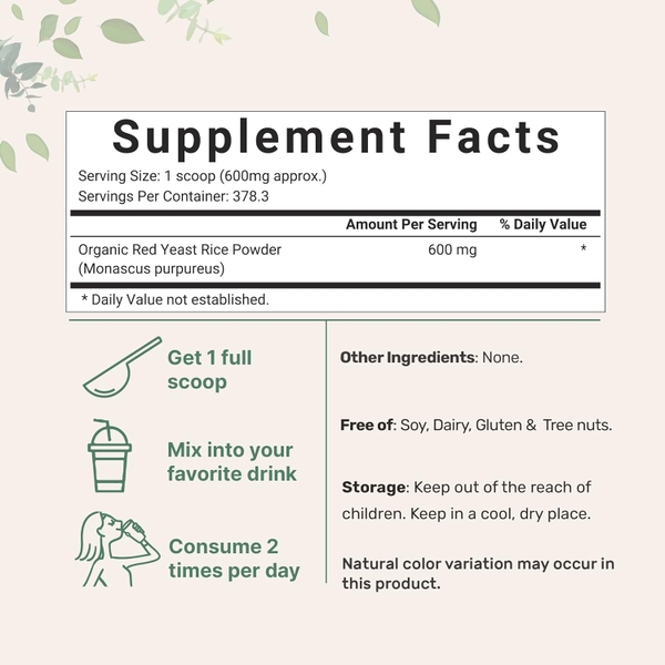 BỘT GẠO MEN ĐỎ HỮU CƠ TỐT CHO TIM MẠCH - MICRO INGREDIENTS ORGANIC RED ...