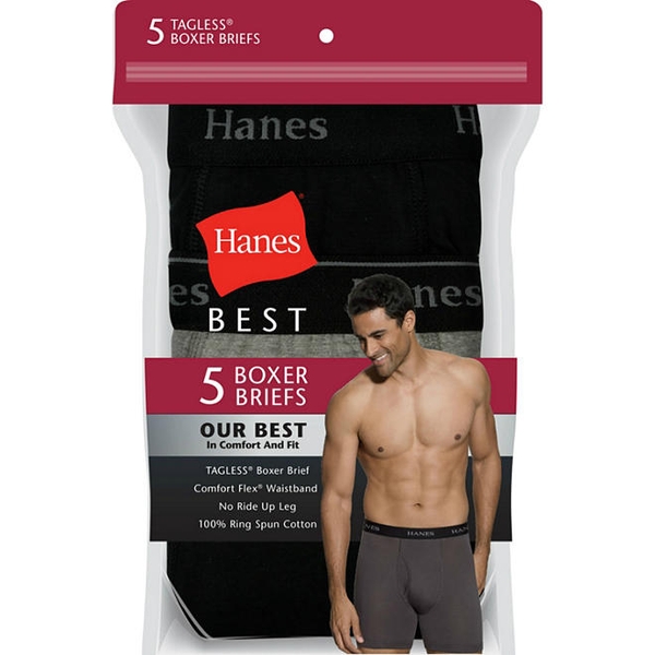 QUẦN LÓT BOXER NAM - HANES MEN'S 5PK BEST BOXER BRIEF, SET 5 CÁI Thích ...