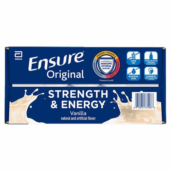 SỮA ENSURE NƯỚC VỊ VANI, ENSURE ORIGINAL NUTRITION SHAKE, VANILLA 30 ...