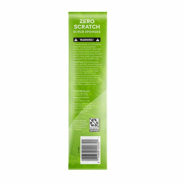 BỌT BIỂN CHÀ SÀN KHÔNG TRẦY XƯỚC - SCOTCH-BRITE ZERO SCRATCH SPONGE, 24 ...