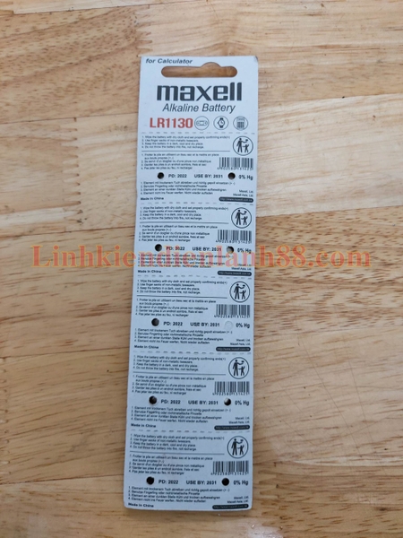 Pin Maxell Lr1130 1.5V Mới, Chính Hãng 100%. Linh Kiện Điện Lạnh 88