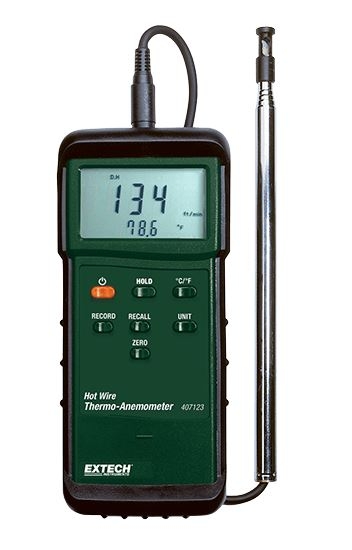 Máy đo tốc độ gió, nhiệt độ gió Extech 407123 (0-20m/s) - Etech
