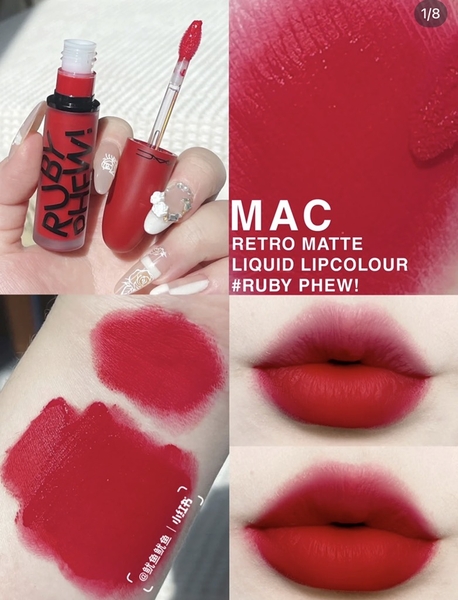 Son môi MAC liquid retro matte - Ruby phew (vỏ đỏ) Tiệm son Goong