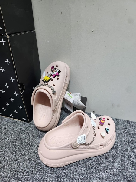 Giày Clog Unisex Crocs Crush Classic Pink [ 207521-6UR ] | CITISHOP