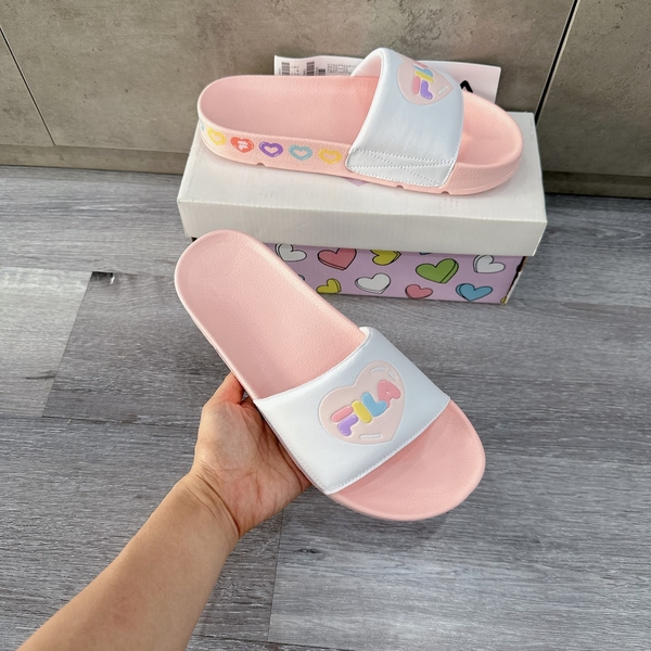 Dép FILA DRIFTER 22 V-DAY Trắng Đế Hồng [ 1SM01619E 663 ] | CITISHOP
