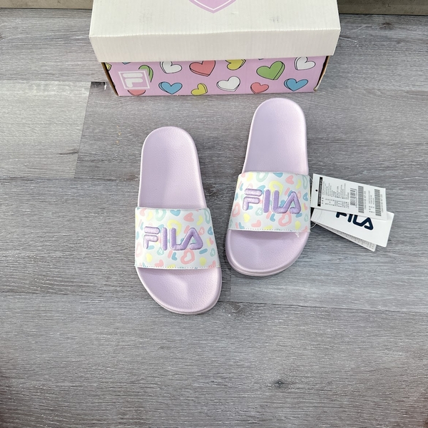 Dép FILA DRIFTER 22 V-DAY Trắng Đế Tím [ 1SM01619E 667 ] | CITISHOP