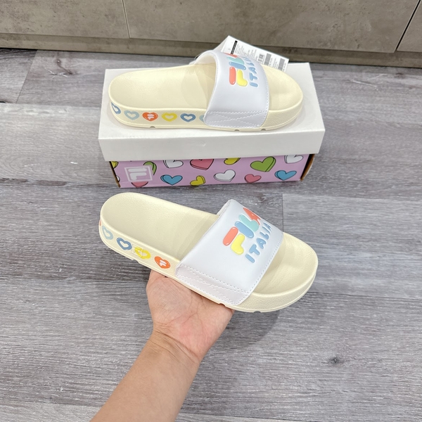 Dép FILA DRIFTER 22 V-DAY Xanh Đế Trắng [ 1SM01619E 100 ] | CITISHOP