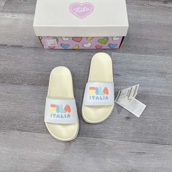 Dép FILA DRIFTER 22 V-DAY Xanh Đế Trắng [ 1SM01619E 100 ] | CITISHOP