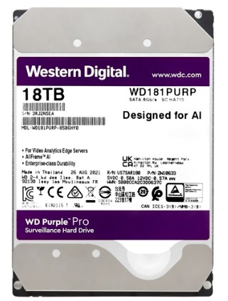 Ổ CỨNG HDD WD PURPLE PRO 18TB 3.5 INCH, 7200RPM,SATA, 512MB CACHE ...
