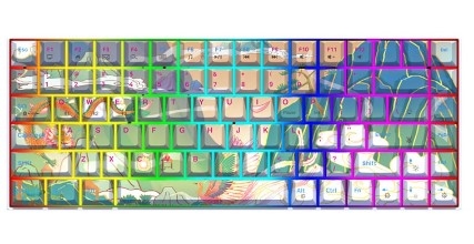 Bộ Keycap Rồng – Phượng Layout 84 nút- Thick PBT dye-sub