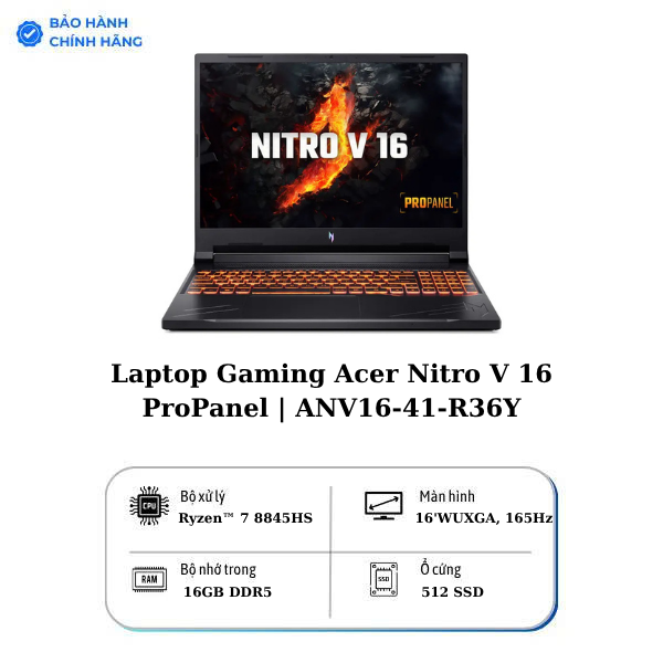 Laptop gaming Acer Nitro V ANV16 41 R36Y