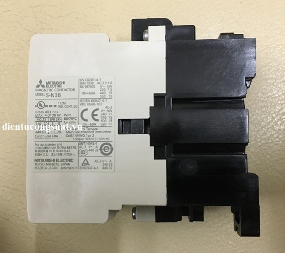 Khởi động từ 3 pha Mitsubishi S-N38 AC120V Minh Quân