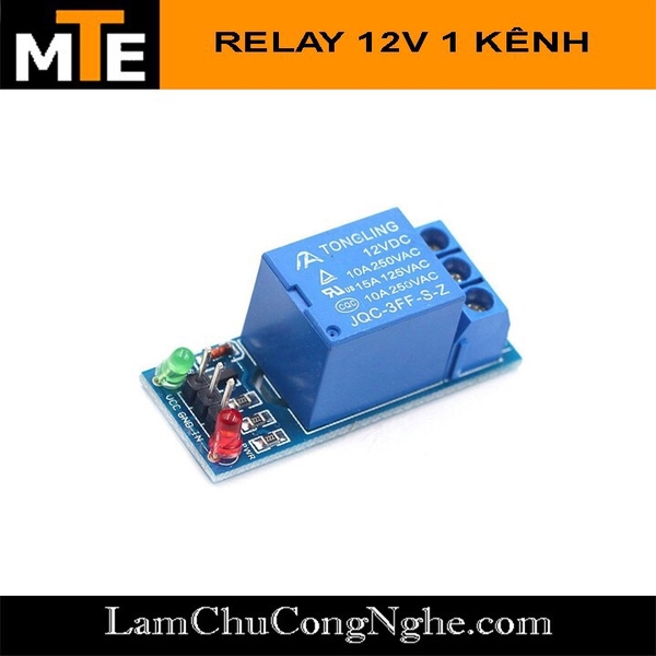 Module relay 5V, 12V 1 kênh đóng cắt thiết bị điện 10A MTE