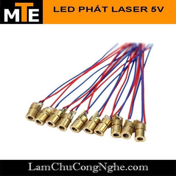 Đầu phát tia laze 50mW - Module laser sáng đỏ hội tụ 5V 6mm MTE