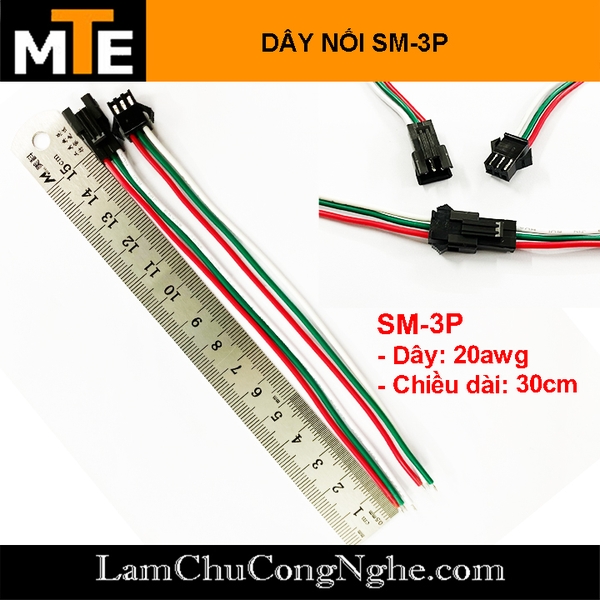 Cặp jack kết nối đực cái SM-2P, SM-3P, SM-4P 2.54mm MTE