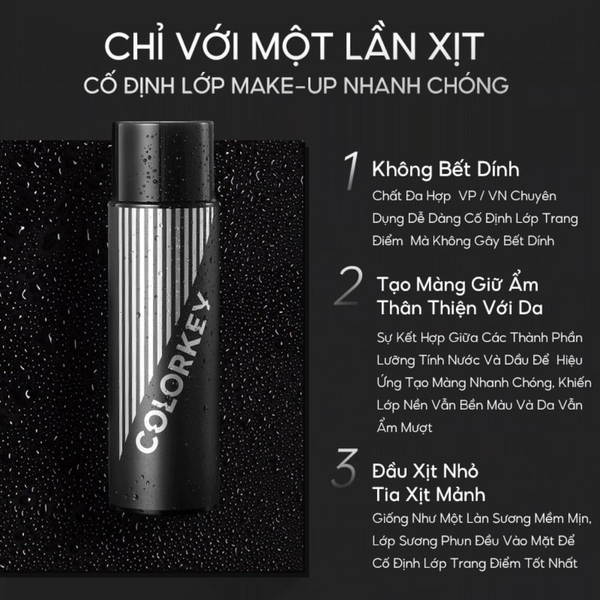 COLORKEY Xịt Khóa Nền Snapshot Finishing Spray 100ml - Xanh