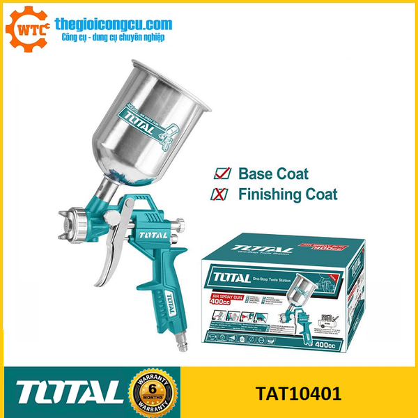 Súng phun sơn dùng hơi 400cc Total TAT10401