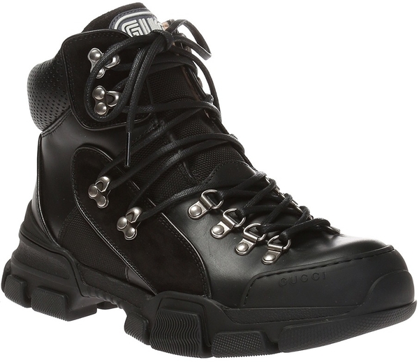 Gucci Flashtrek Leather High 'Black' | Duyet Fashion